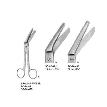 BRAUN-STADLER PERINEUM (EPISIOTOMY) SCISSORS - 14.5 CM - 22 CM - Relpro