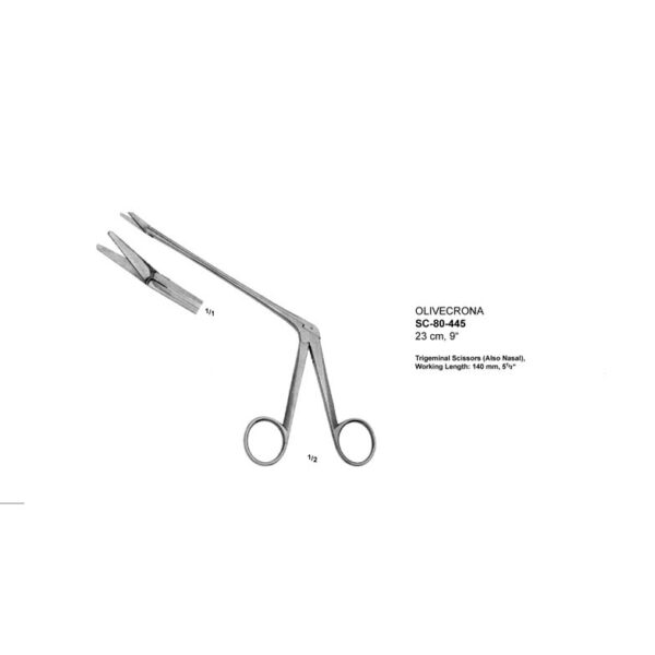 OLIVECRONA TRIGEMINAL SCISSORS (ALSO NASAL) - 23 CM - Relpro