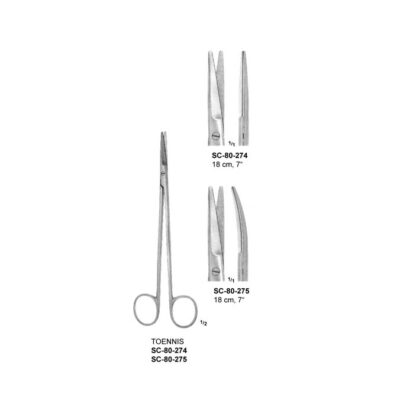 TOENNIS SURGICAL & DISSECTING SCISSORS - 18 CM - Relpro