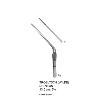 TROELTSCH (WILDE) EAR & NASAL DRESSING FORCEPS CROSS ACTION, ANGULAR ...
