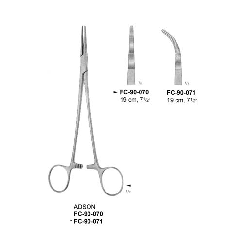 ADSON DELICATE HAEMOSTATIC FORCEPS - 19 CM - Relpro