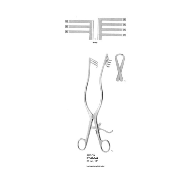 ADSON LAMINECTOMY SELF-RETAINING RETRACTORS, SHARP – 28 CM - Relpro