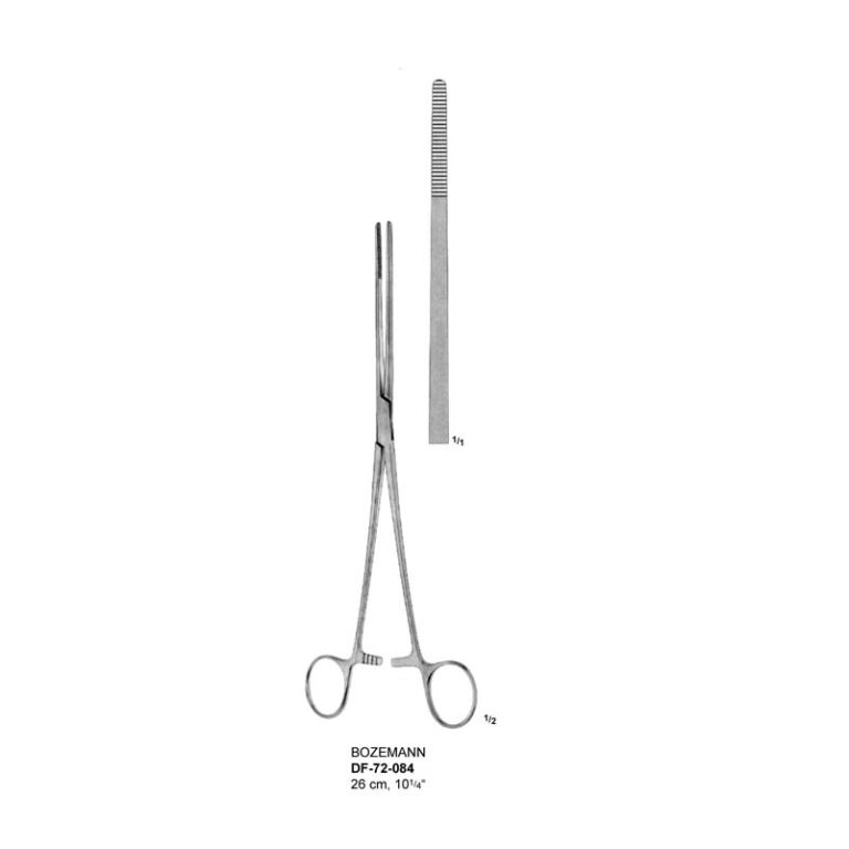 BOZEMANN UTERINE DRESSING FORCEPS STRAIGHT- 26 CM - Relpro