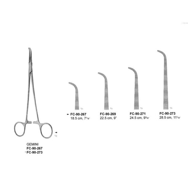 GEMINI DISSECTING & LIGATURE FORCEPS - 18.5 CM - 28.5 CM - Relpro