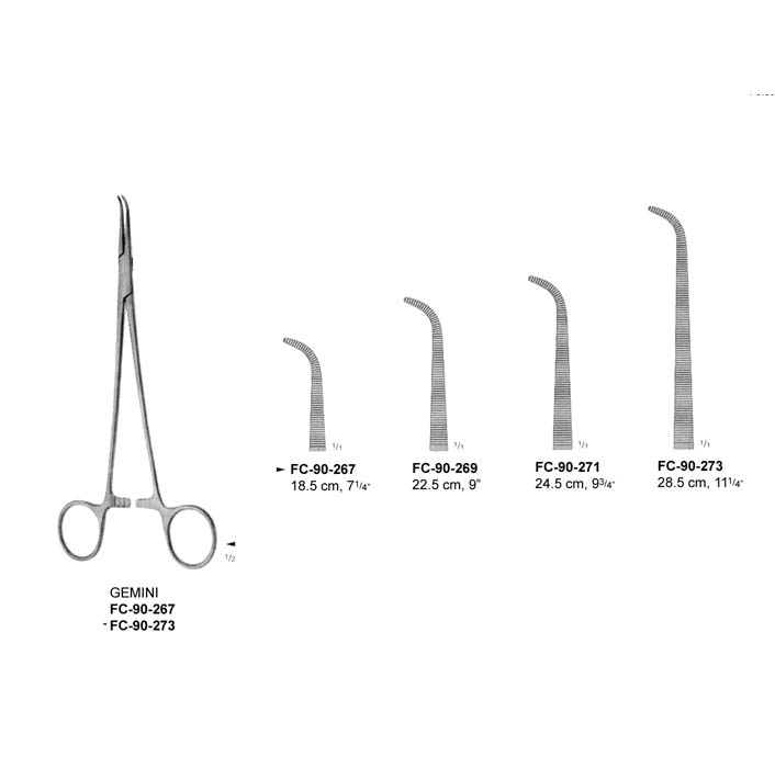 GEMINI DISSECTING & LIGATURE FORCEPS - 18.5 CM - 28.5 CM - Relpro
