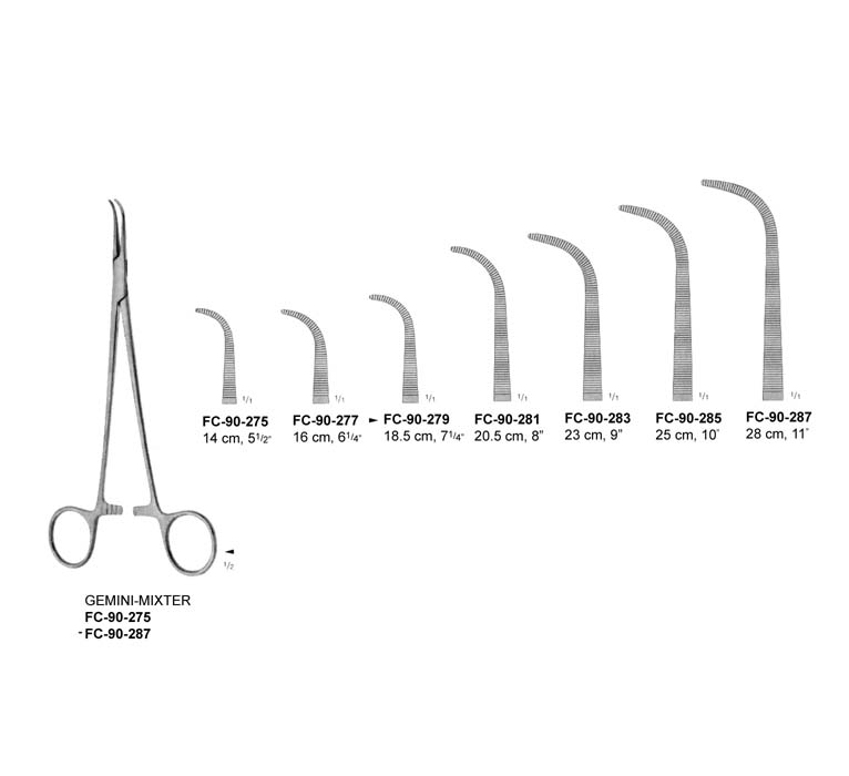 GEMINI-MIXTER DISSECTING & LIGATURE FORCEPS - 14 CM - 28 CM - Relpro