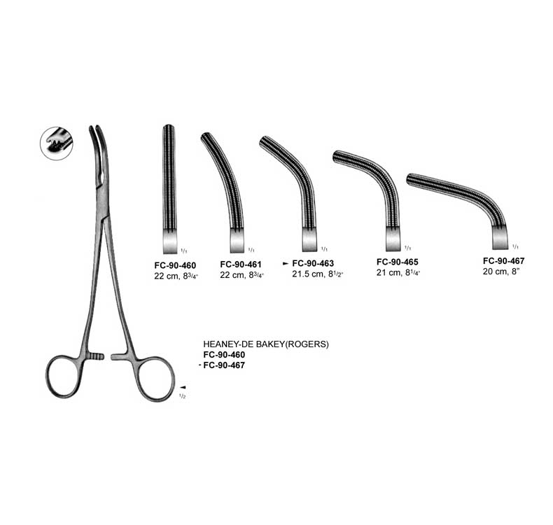 HEANEY-DE BAKEY (ROGERS) ATRAUMATIC GRIP HYSTERECTOMY FORCEPS - 20 CM ...