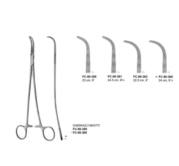 OVERHOLT-MOITTI DISSECTING & LIGATURE FORCEPS - 23 CM - 24 CM - Relpro