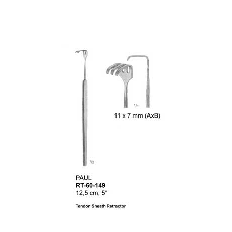 PAUL TENDON SHEATH RETRACTOR - 12.5 CM - Relpro