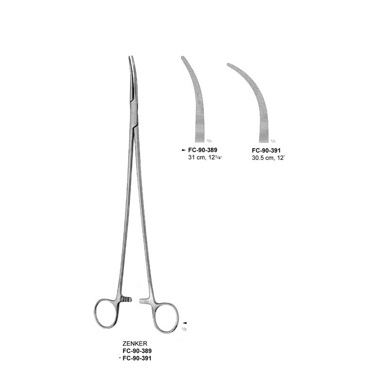 ZENKER DISSECTING & LIGATURE FORCEPS - 30.5 CM - 31 CM - Relpro