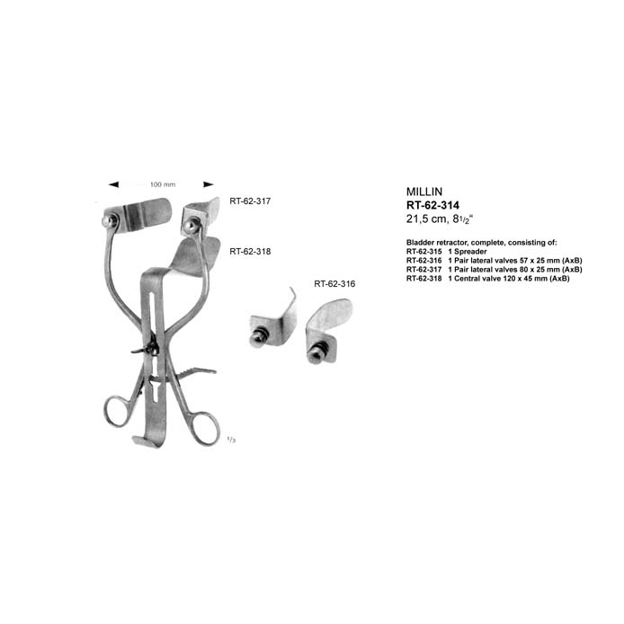 MILLIN BLADDER RETRACTORS - 21.5 CM - Relpro