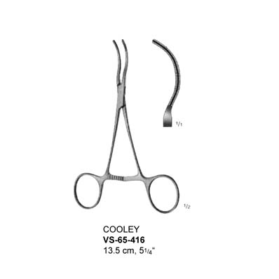 COOLEY MULTI-PURPOSE CLAMPS WITH TOOTHING DE BAKEY – 13.5 CM - Relpro