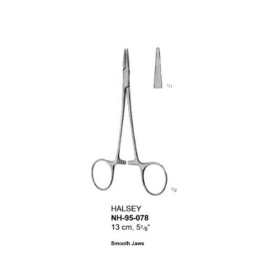 HALSEY NEEDLE HOLDER SMOOTH JAWS - 13 CM - Relpro