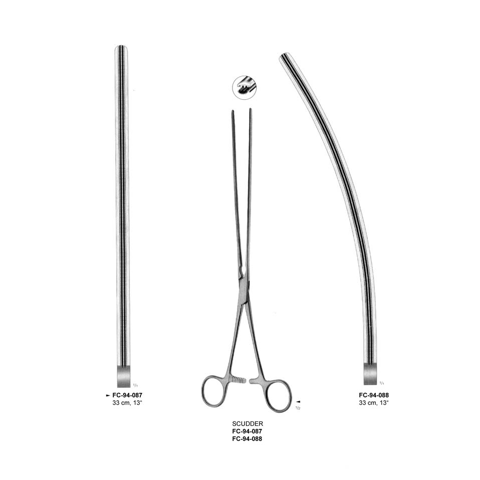 SCUDDER STOMACH CLAMP FORCEPS, WITH NON-TRAUMATIC SERRATION - 33 CM ...