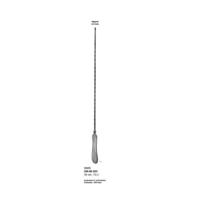 SIMS UTERINE PROBES, GRADUATED IN CENTIMETERS, MALLEABLE, 18/8 STEEL ...