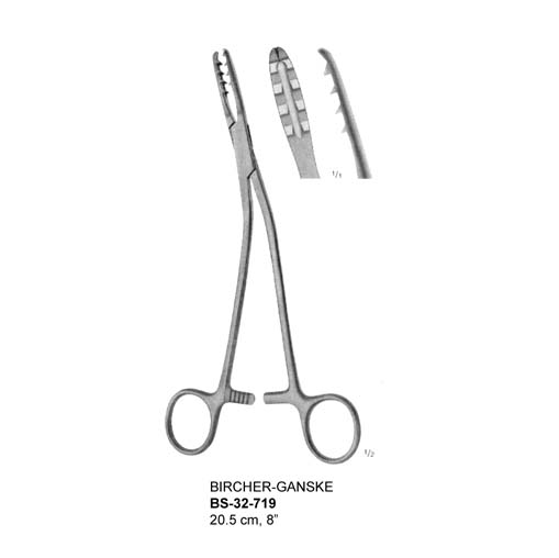 BIRCHER-GANSKE MENISCUS & CARTIAGE GRASPING FORCEPS, CURVED – 20.5 CM ...