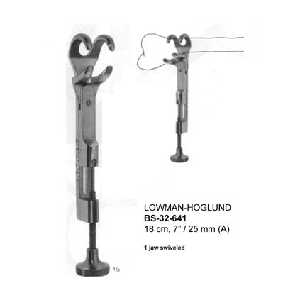 LOWMAN-HOGLUND BONE CLAMPS, 1 JAW SWIVELED – 18 CM - Relpro