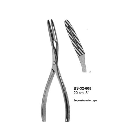SEQUESTRUM FORCEPS CURVED – 20 CM - Relpro