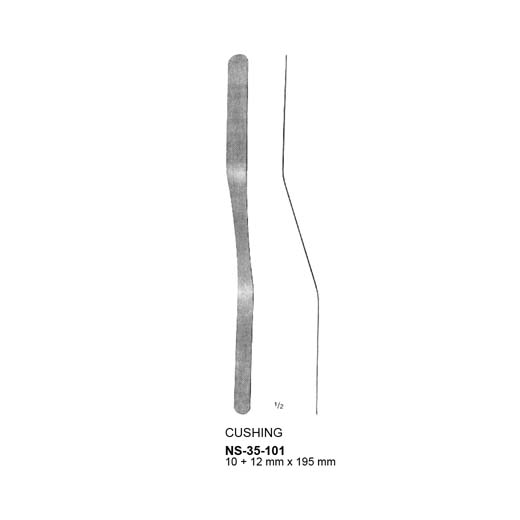 CUSHING BRAIN SPATULAS - 10 + 12 MM X 195 MM - Relpro